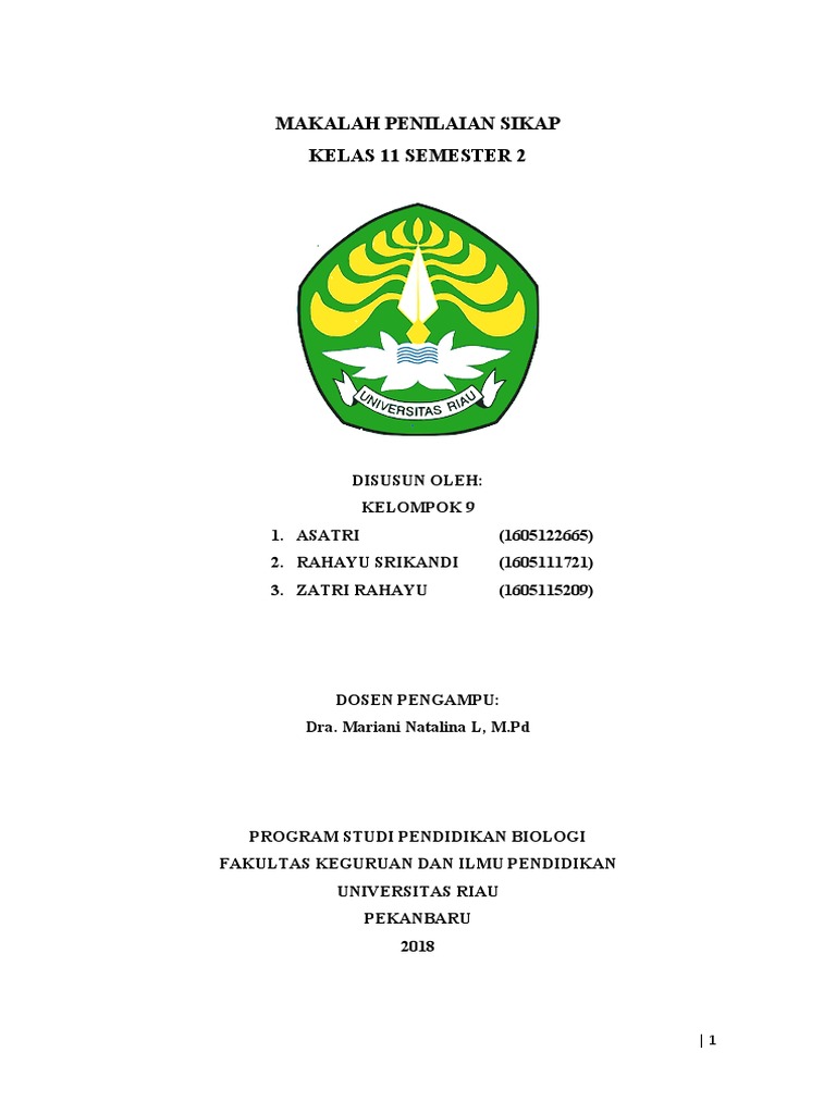 Makalah Penilaian KLMPK 9-New | PDF