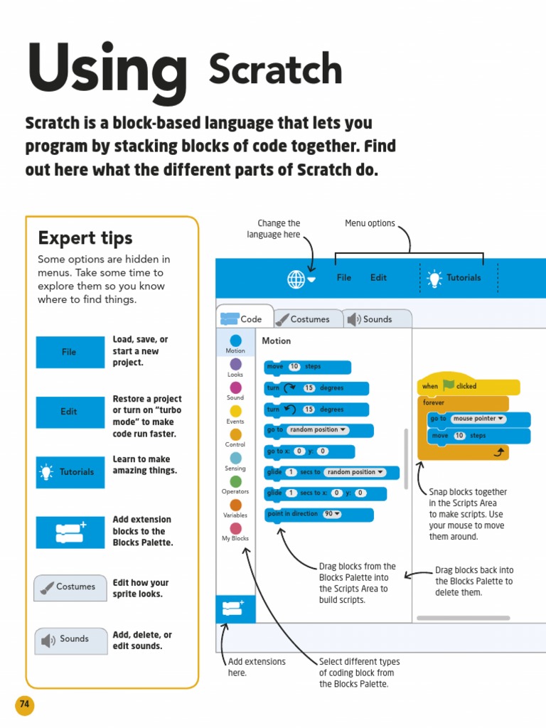 Scratch Basics | PDF | Scratch (Programming Language) | Ruby (Programming Language)
