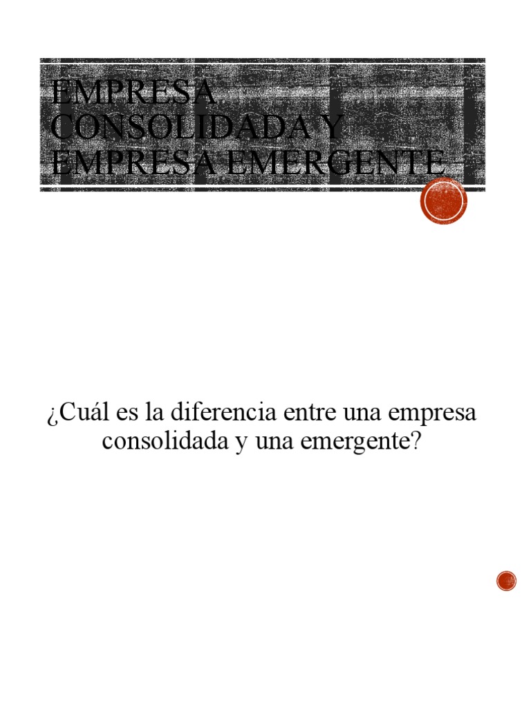 Empresa Tradicional - Empresa Emergente | PDF | Empresa de inicio ...