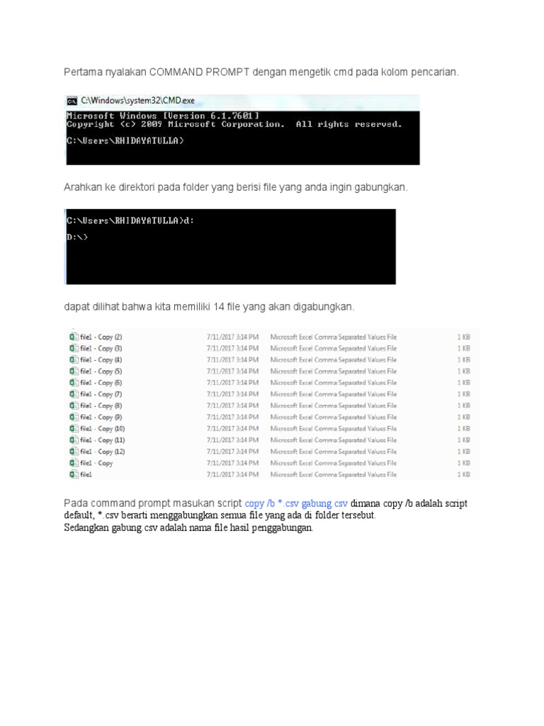Cara Gabung File CSV Excel | PDF | Komputer | Teknologi & Rekayasa