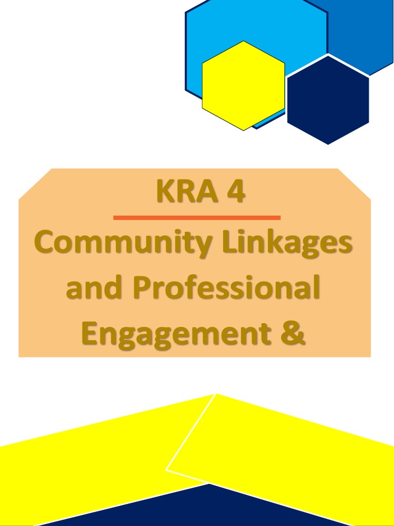 Kra 4 Community Linkages and Professional Engagement & Personal Growth and | Download Free PDF ...
