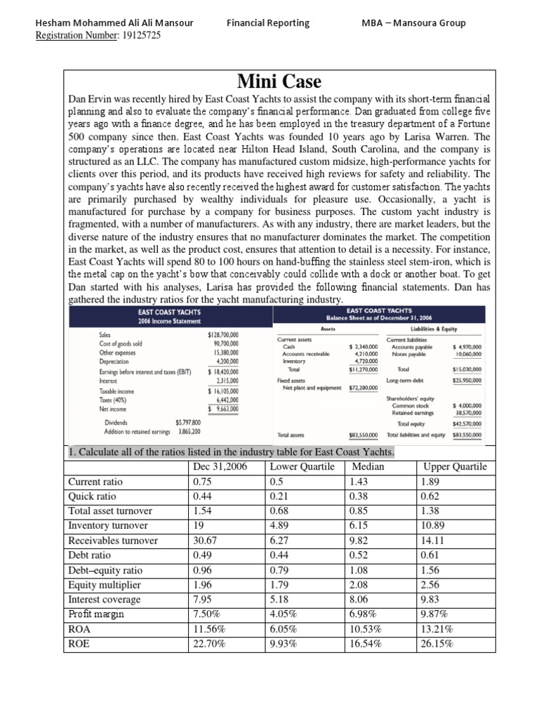 Mini Case | PDF | Equity (Finance) | Balance Sheet