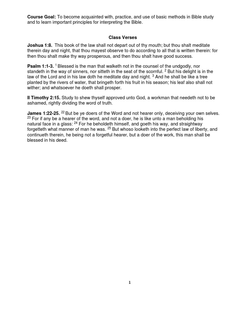 Methods of Bible Study | PDF | Nevi'im | Psalms