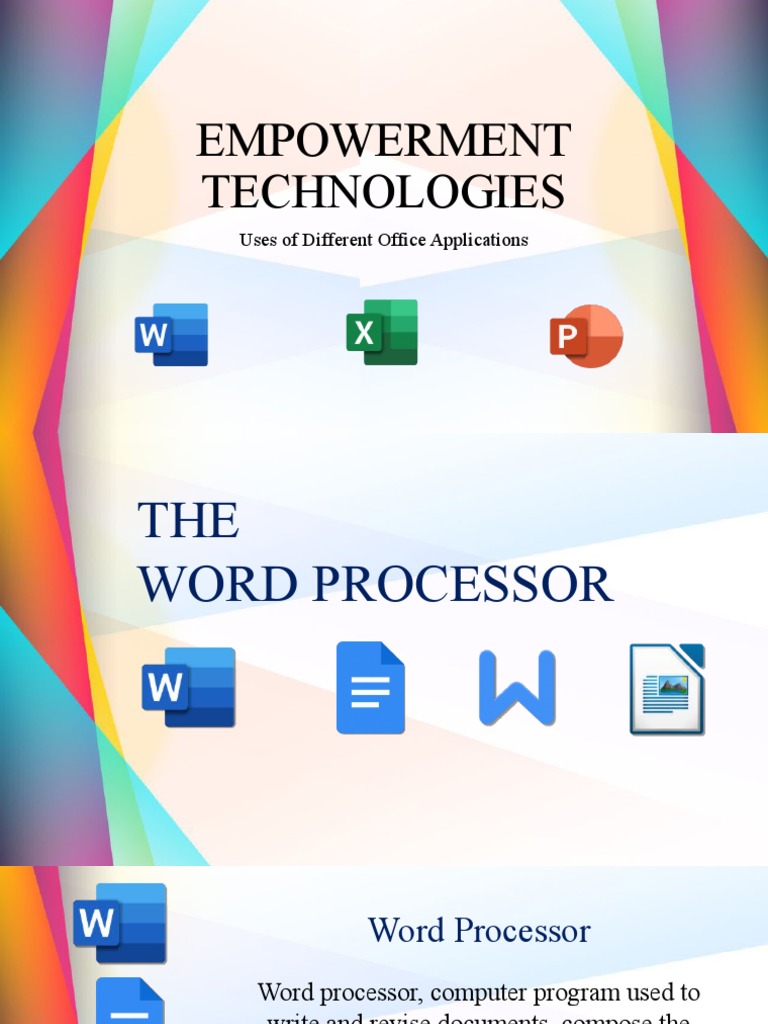 Uses of Different Office Applications-Word-Processor | PDF | Art