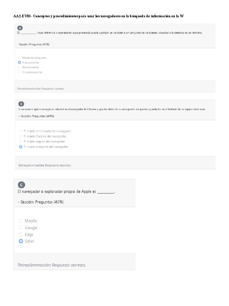 AA2-EV01 - Conceptos y Procedimientos para Usar Los Navegadores en La Búsqueda de Información en ...
