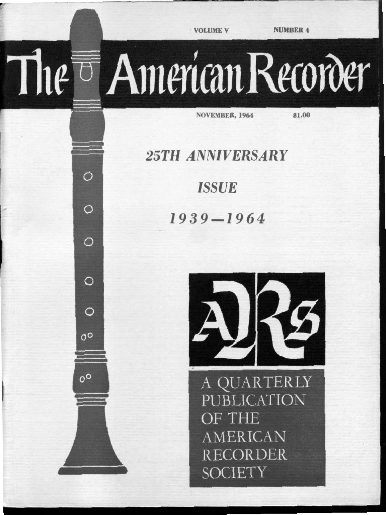 Handel's Use of The Recorder (Nov - 1964) | PDF | Recorder (Musical ...