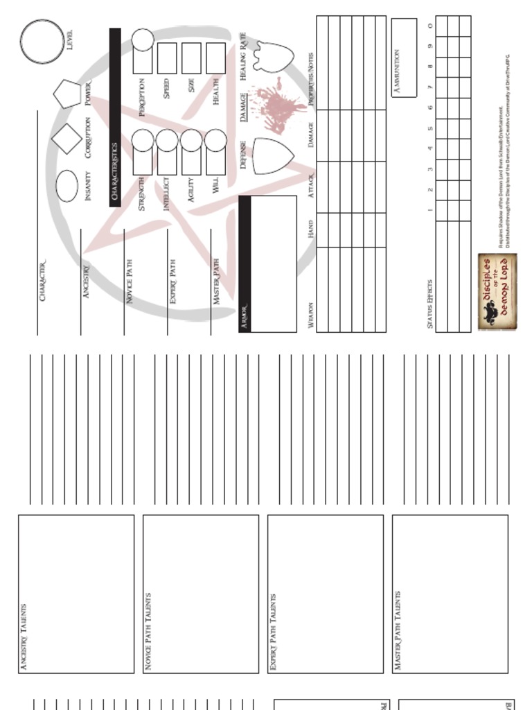 Disciples of The Demon Lord - Character Porfolio - No Background | PDF ...