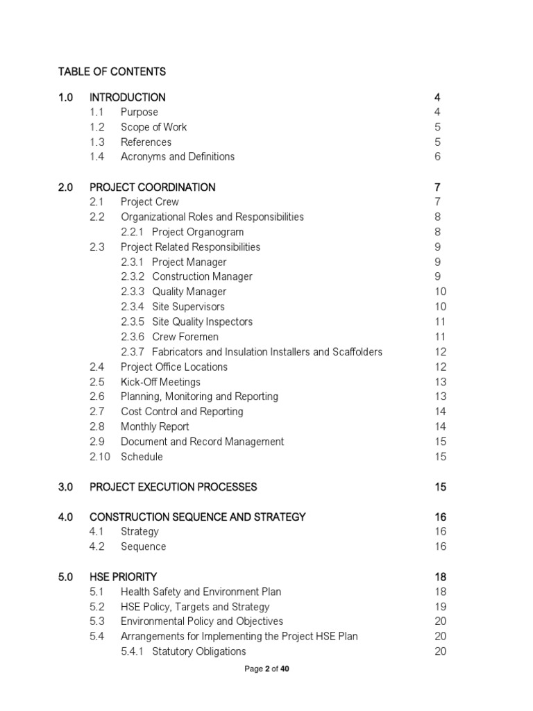 LNG Insulation Project Execution Plan Genric | PDF | Project Management ...