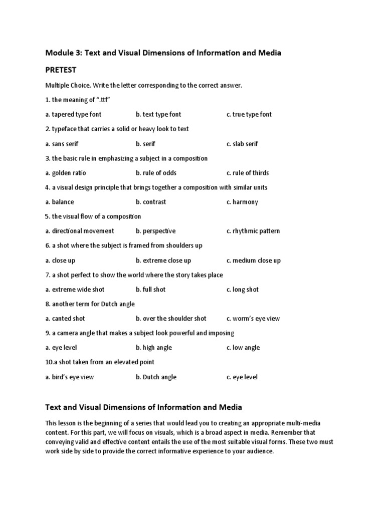 Module 3 MIL | PDF | Composition (Visual Arts) | Typefaces