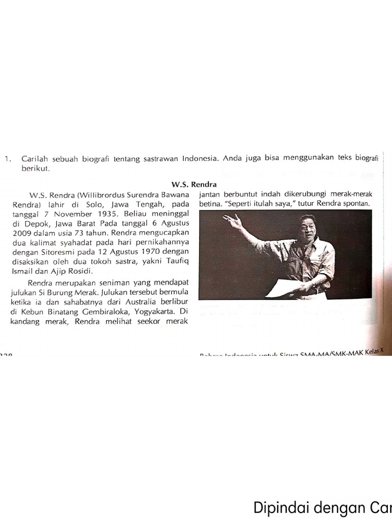 Teks Biografi W.S Rendra | PDF