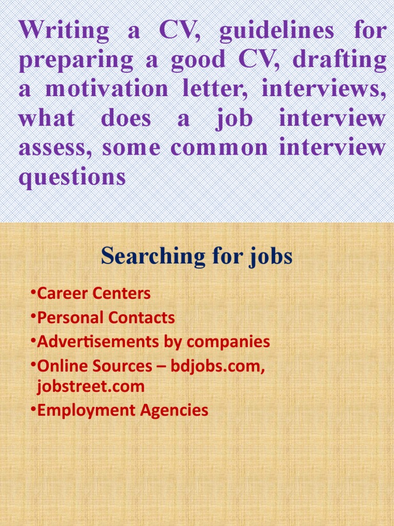 CV Writing and Job Interview Guide | PDF | Résumé