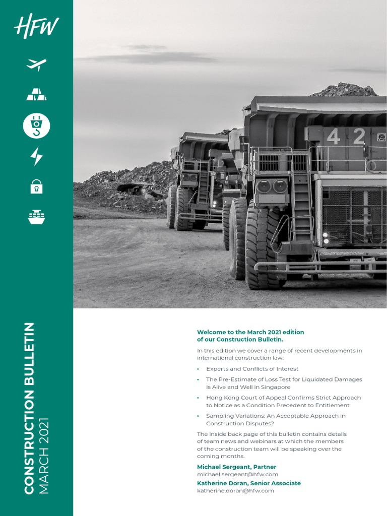 Welcome To The March 2021 Edition of Our Construction Bulletin | PDF ...