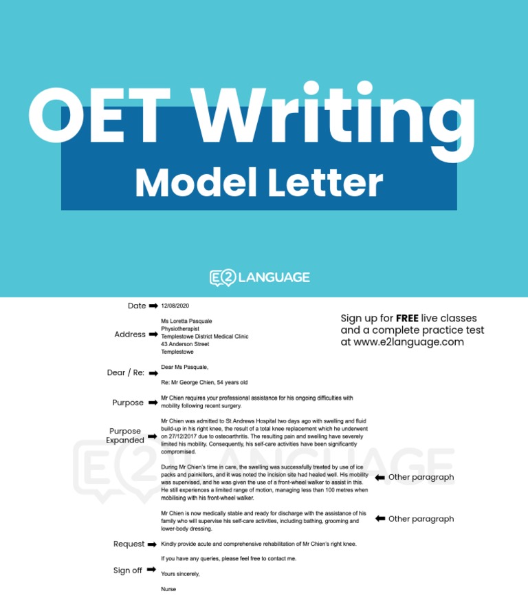 OET Writing Model Letter | PDF | Language Arts & Discipline