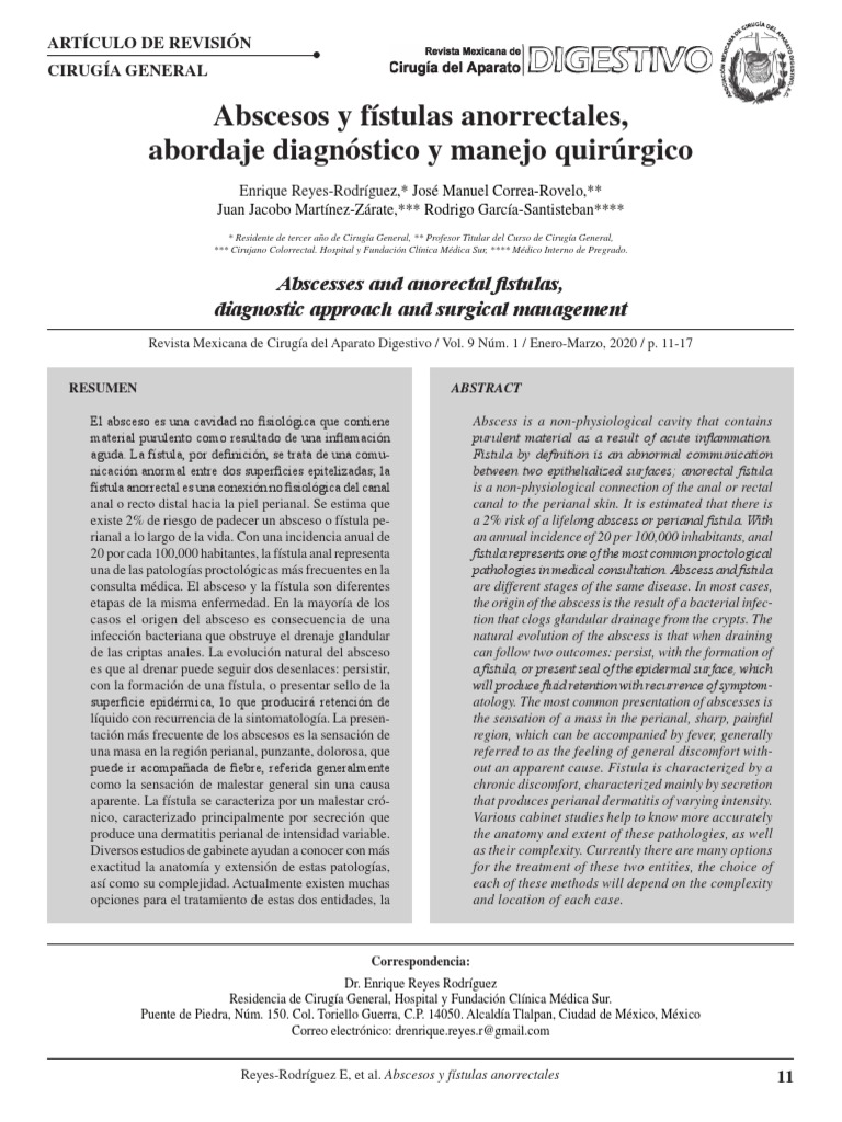 Abscesos y Fístulas Anorrectales | PDF | Enfermedad de Crohn | Especialidades Medicas