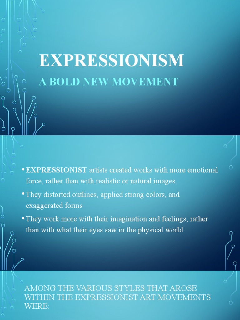 Expressionism - A Bold New Movement | PDF | Expressionism | Paintings