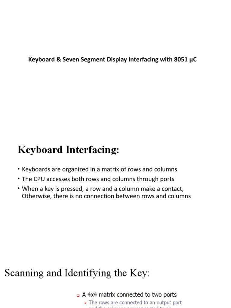 Keyboard & Seven Segment Display | PDF | Electrical Engineering ...