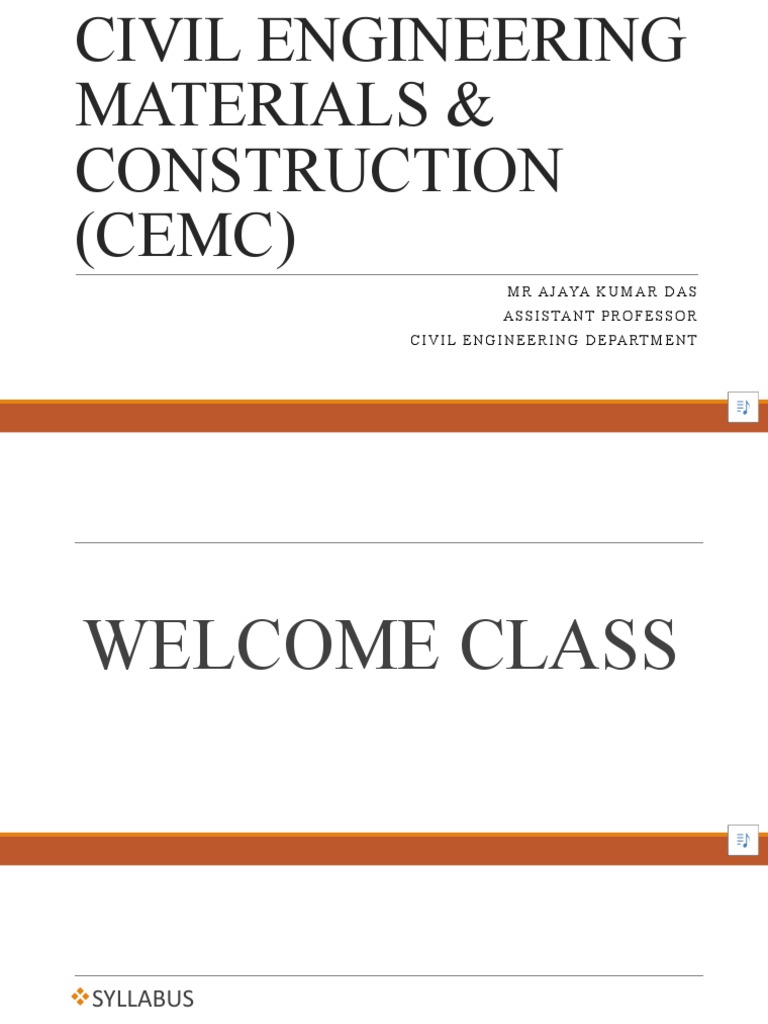 A Comprehensive Syllabus and Lesson Plan for the Civil Engineering ...