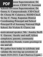 Welcome Speech For Graduation Ceremony | PDF