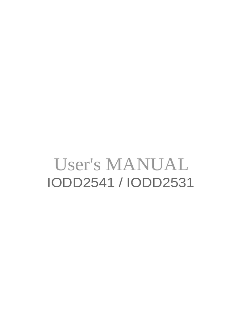 Iodd Manual en | PDF | Usb | Hard Disk Drive