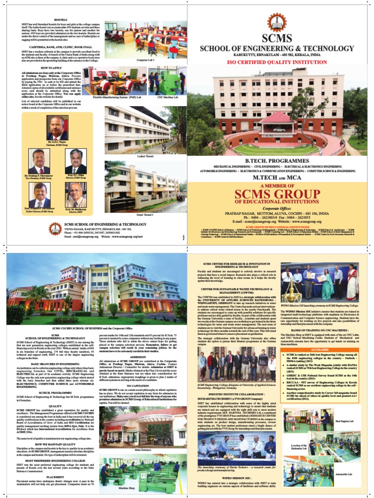 Scms Group: School of Engineering & Technology | PDF | Engineering ...