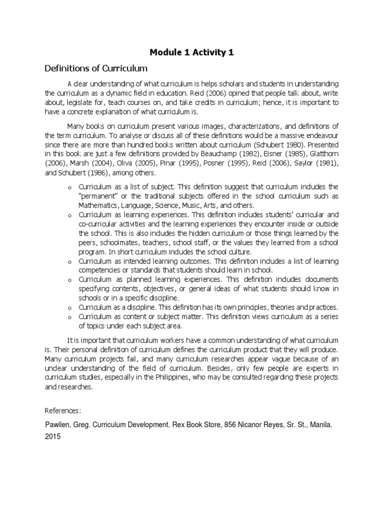 Understanding Curriculum: Definitions and Types | PDF | Curriculum ...