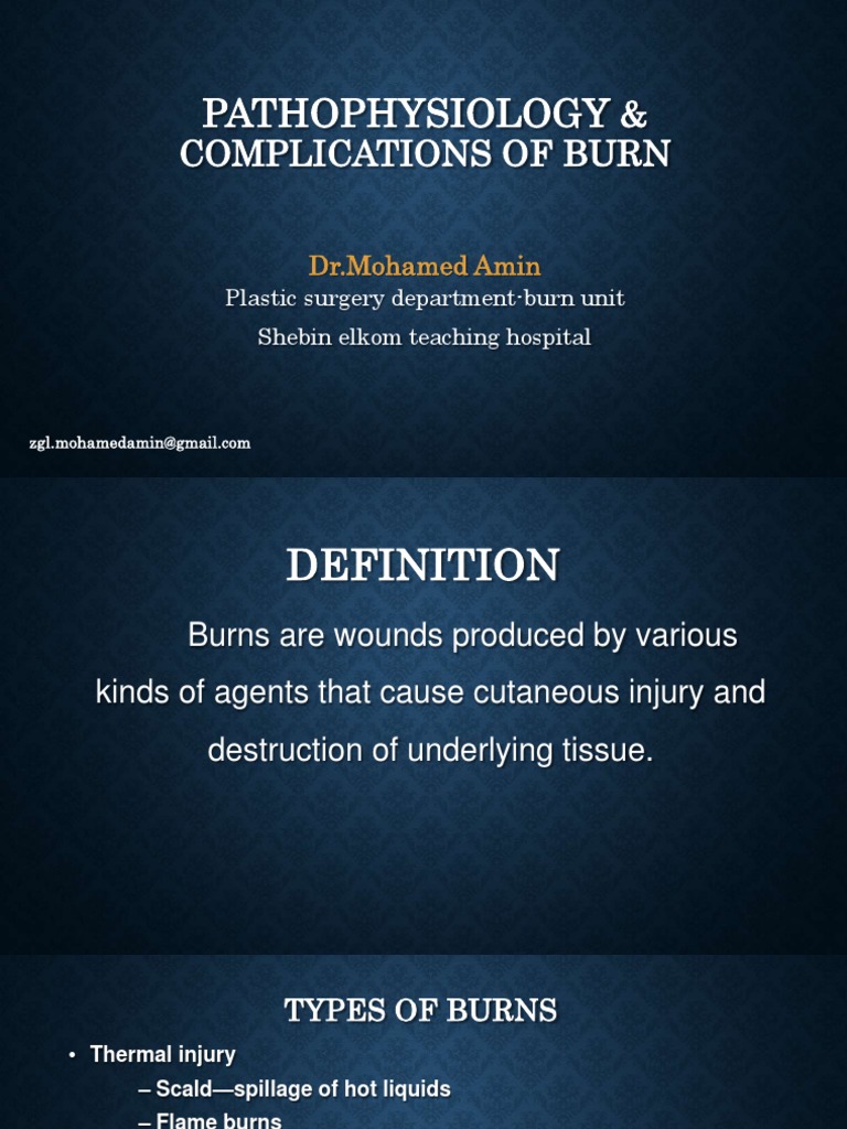 Pathophysiology and Complications of Burns | PDF | Burn | Sepsis