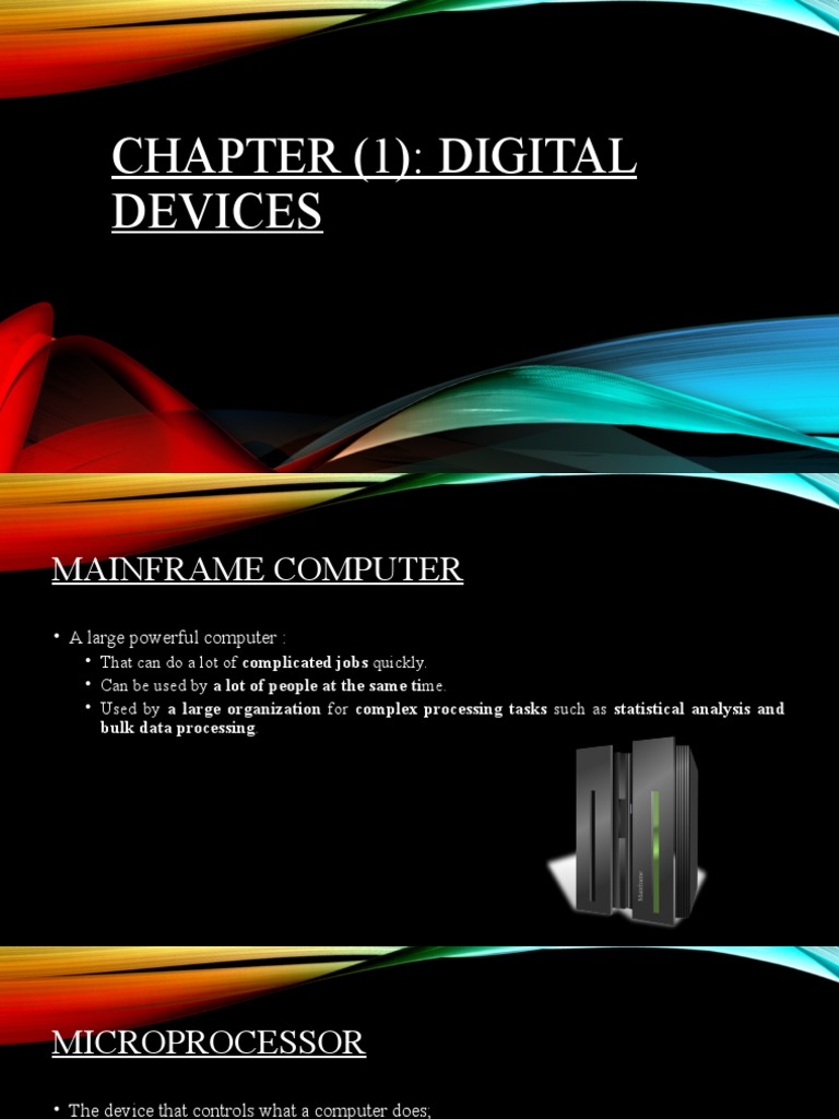 Chapter (1) : Digital Devices | PDF | Printer (Computing) | Graphical User Interfaces