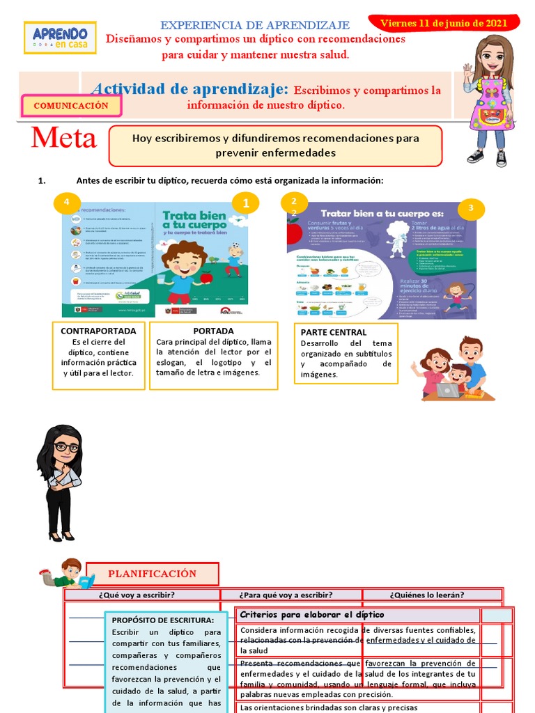 DIA 5 Escribimos y Compartimos La Información de Nuestro Díptico. | PDF ...