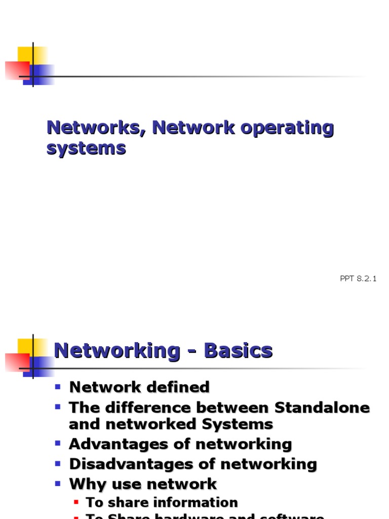 Networks, Network Operating Systems | PDF | Computer Network | Local Area Network