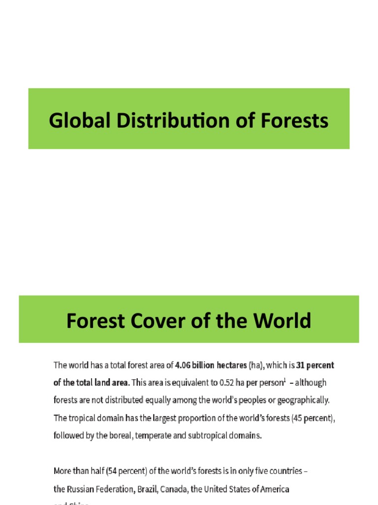 Global Distribution of Forests | PDF | Ecosystem | Seed