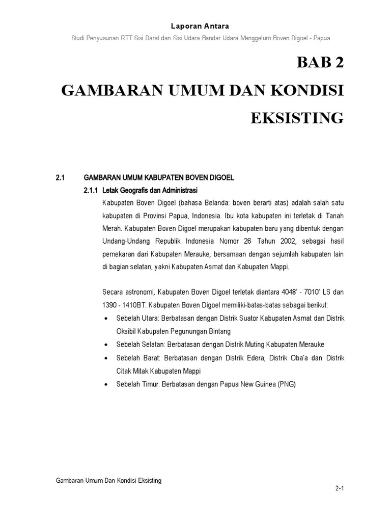 4.bab 2 Gambaran Umum Dan Kondisi Eksisting Antara | PDF