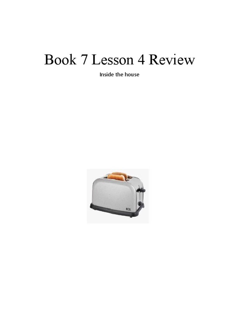 Book 7 Lesson 4 Review Quiz | PDF | Cooking, Food & Wine
