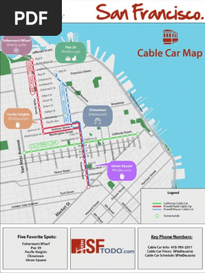 San Francisco Cable Car Route Map