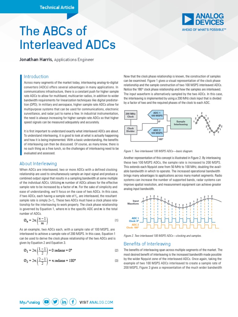 The Abcs of Interleaved Adcs: Jonathan Harris | Download Free PDF ...