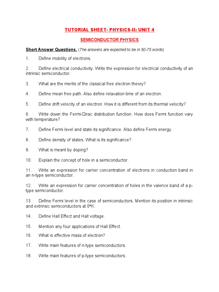 Semiconductor Physics Overview and Concepts | PDF | Semiconductors ...