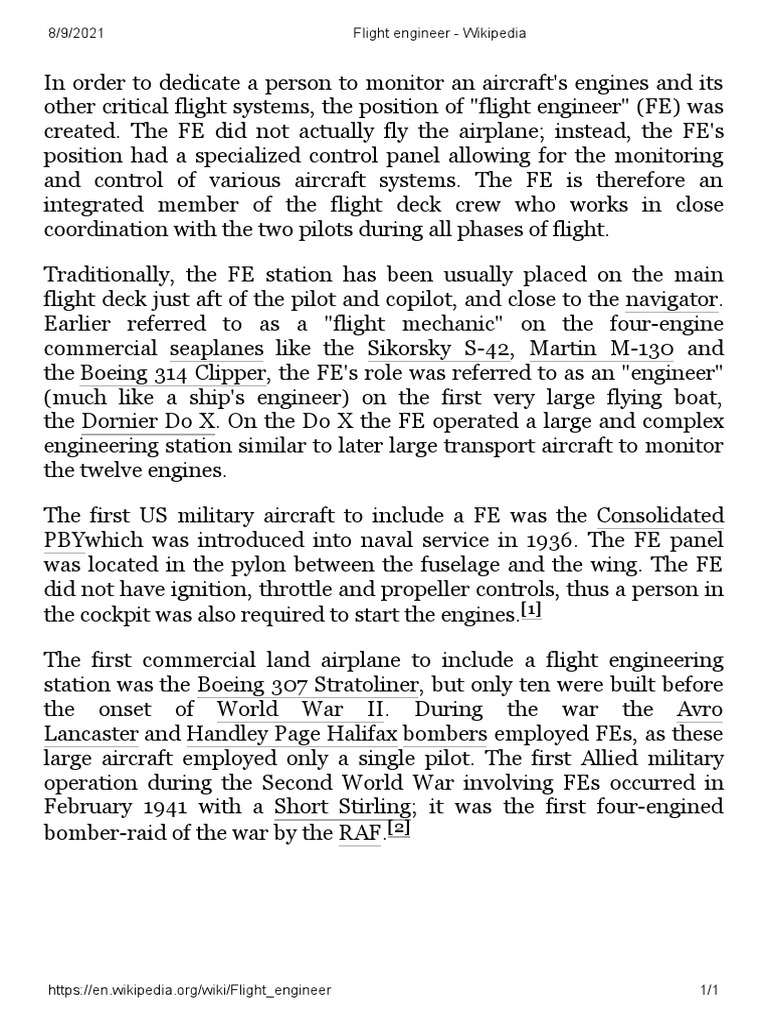 Flight Engineer GR | PDF | History