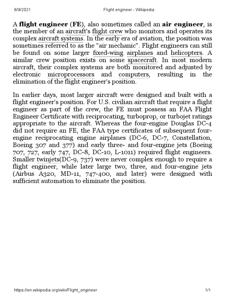 Flight Engineer | PDF