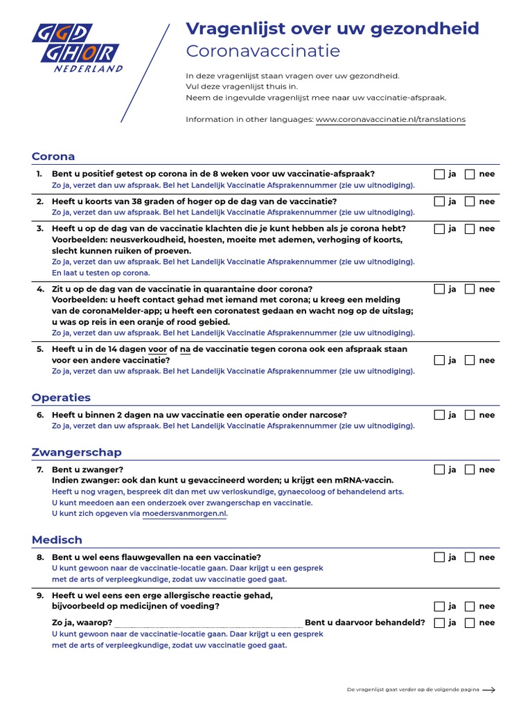 Gezondheidsverklaring | PDF