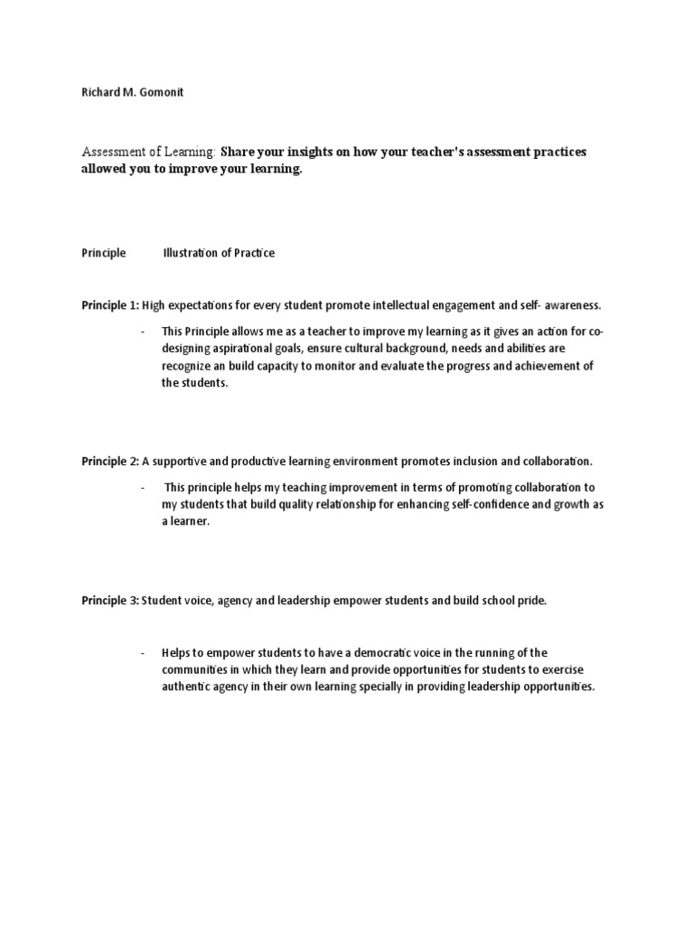 Principles of Teaching Practice | PDF | Teachers | Learning