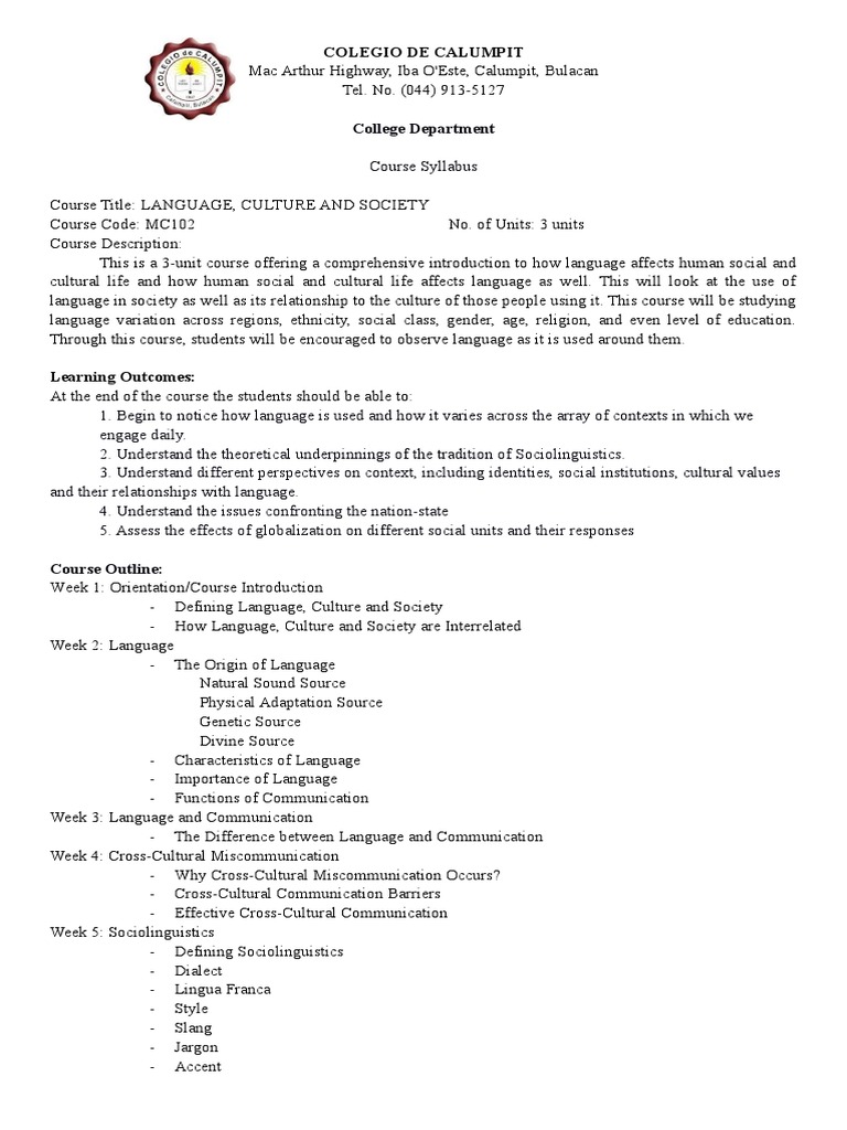 Language, Culture and Society | PDF | Sociolinguistics | Cross Cultural ...