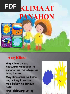 Ang Dalawang Uri Ng Klima Sa Pilipinas