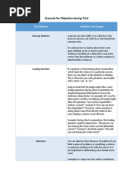 Objections Cheat Sheet | PDF