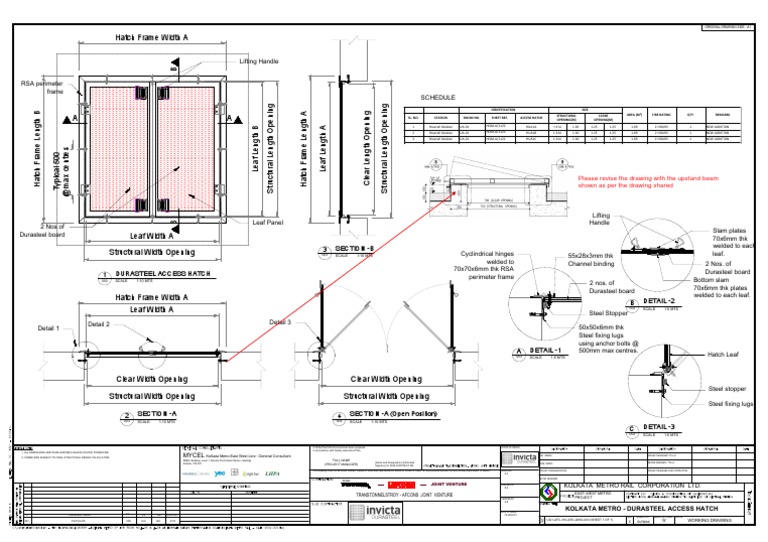 Hatch Frame Width A: Section - B 3 | PDF
