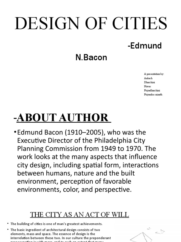 Design of Cities: - Edmund N.Bacon | PDF | Space | Renaissance