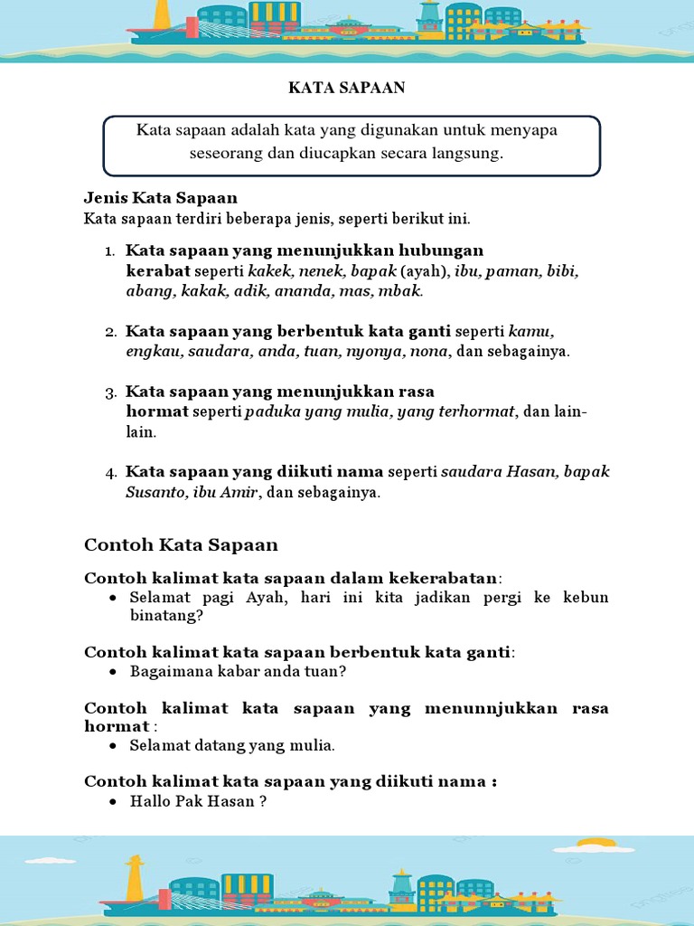 Kata Sapaan | PDF