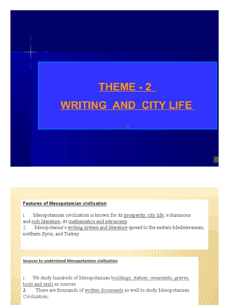 Compiled Notes - Theme 2 | PDF | Mesopotamia | Epic Of Gilgamesh