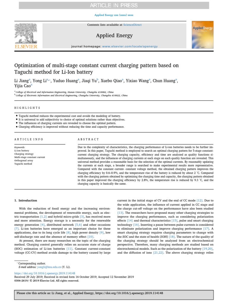Optimization of Multi-Stage Constant Current Charging Pattern Based On ...