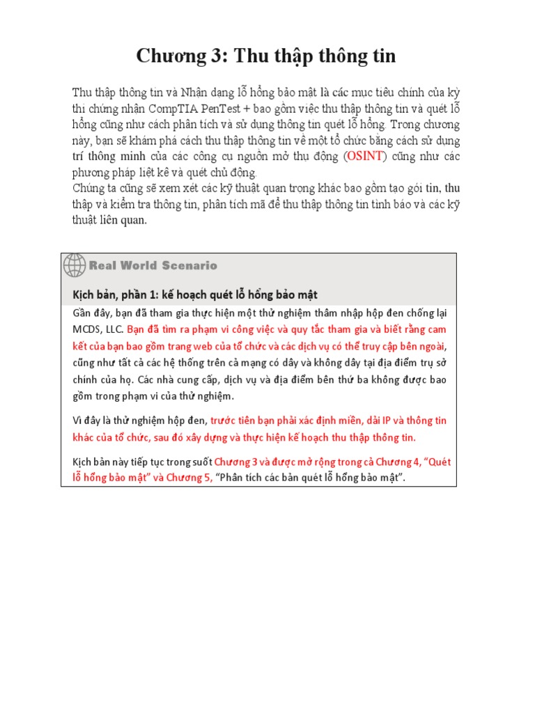 Chapter 3 Information Gathering | PDF