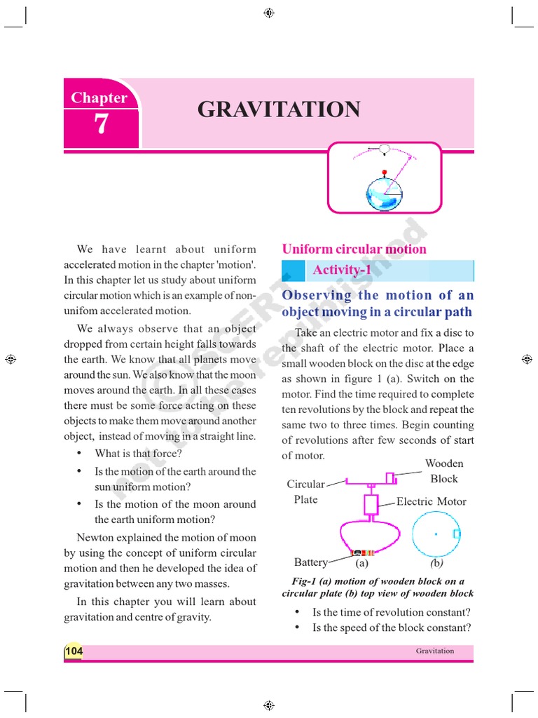 Gravitation: Uniform Circular Motion Activity-1 | PDF | Acceleration ...