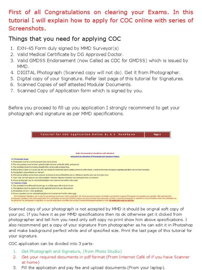 COC Application Tutorial | PDF | Image Scanner | Software